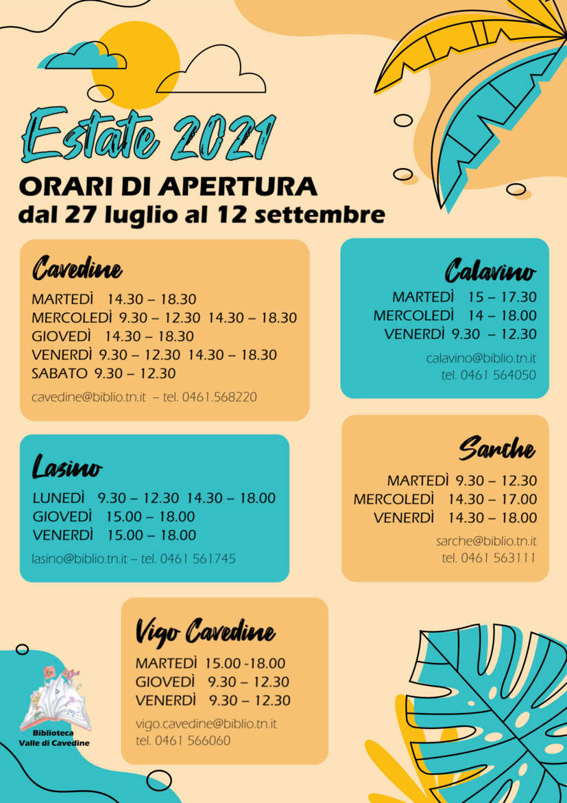 Orari di apertura / Avvisi e news / Notizie / Attività / Biblioteca ...
